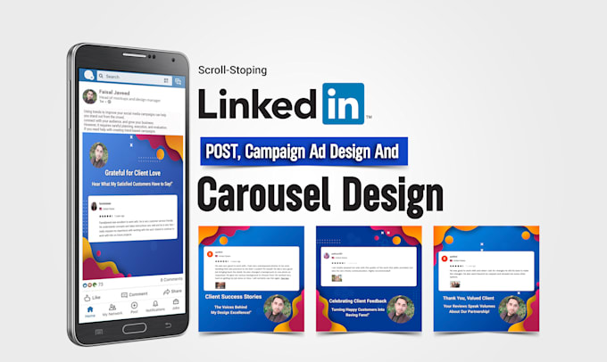 Design banners, posts, campaign ad and carousel for linkedin by ...