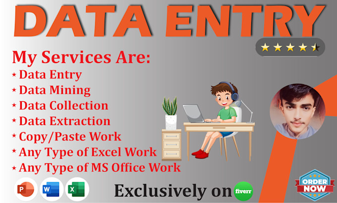 Do data entry, excel, typing, copy paste work by Lajpatvalasai | Fiverr