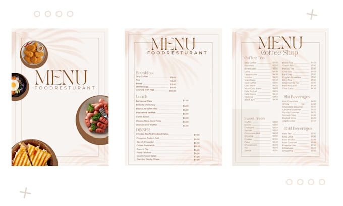 Do an amazing menu design, food menu, restaurant menu design by Jawadqureshi01 | Fiverr