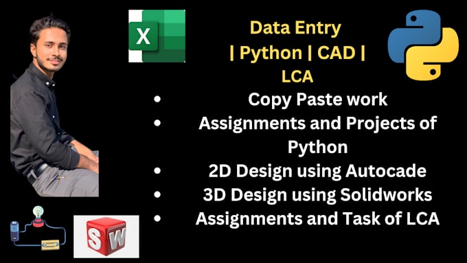Do autocad python ms excel solidworks calculus lca ena multisim tasks ...
