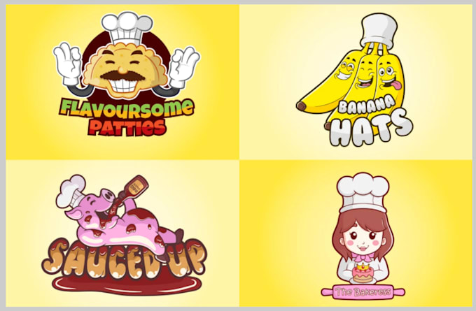 Design a cute cartoon and creative mascot logo by Ruby_hopkins | Fiverr