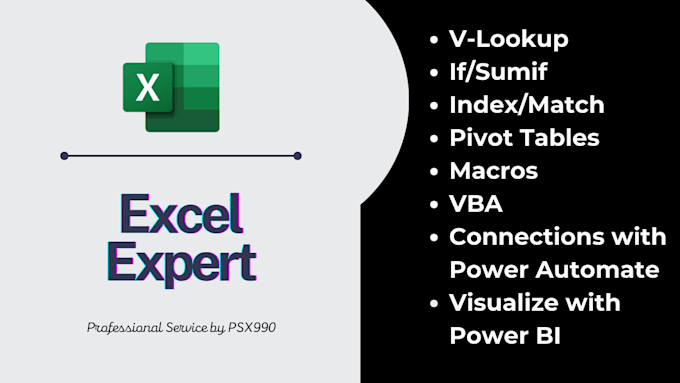 Be your excel expert by Psx990 | Fiverr