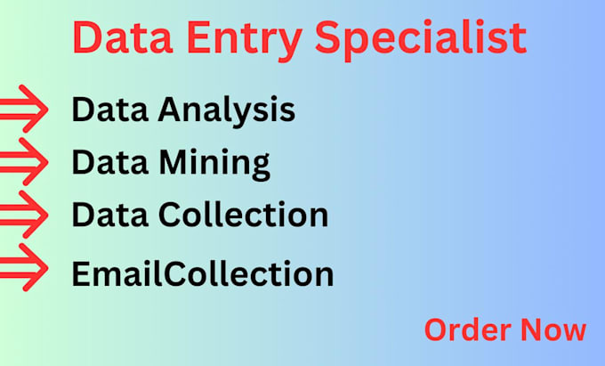 Services you data entry by Shahin_jabber | Fiverr