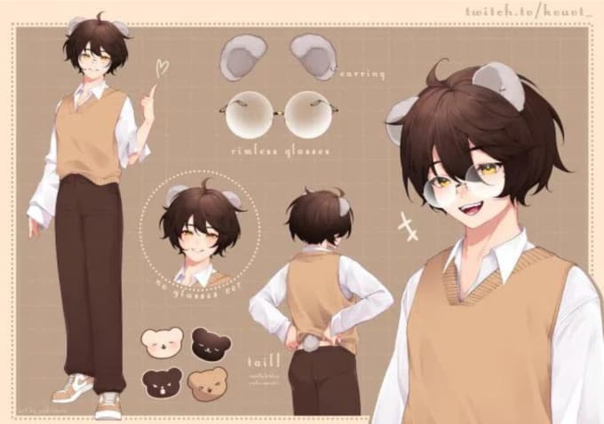 Draw a custom reference sheet for your character, anime ideas, cartoon ...