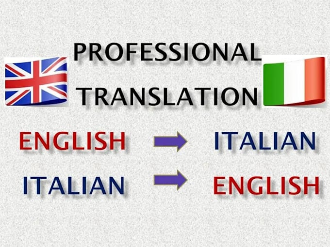 Translate from italian to english by Antea_s | Fiverr