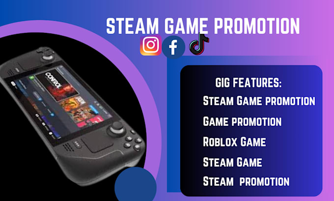 Do steam game promotion, roblox game, steam game and game promotion by ...