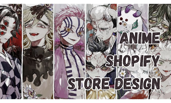 Design anime shopify store anime fashion store dropshipping anime ...