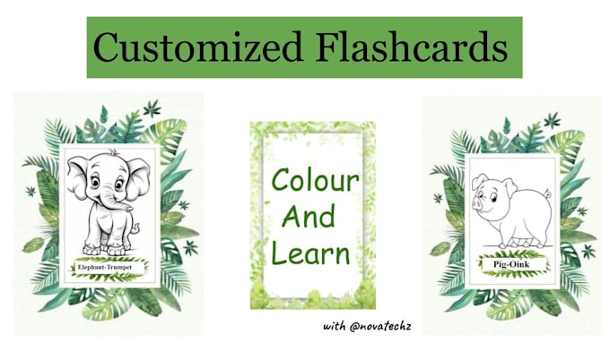 Make learning easy with kid friendly flashcards by Novatechz | Fiverr