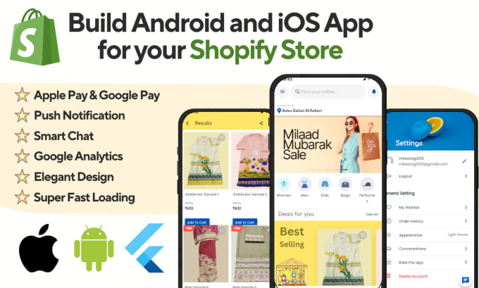 Convert shopify store into mobile app ios and android both by ... Convert shopify store into mobile app ios and android both by ...