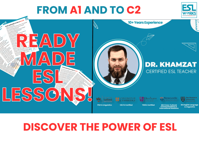 Sell esl lesson for any level by Dr_khamzat | Fiverr