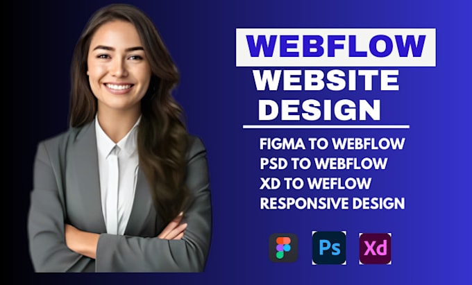 Create unique website design, figma to webflow, xd to webflow, webflow ...