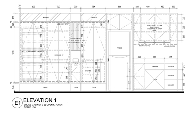 2d cabinet detailed drawings by Chengyuhan | Fiverr