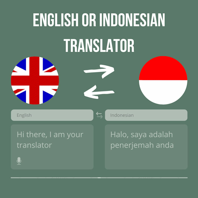 Translate from english to indonesian or vice versa by Valencia_lynn ...