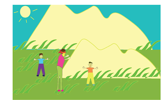 Draw children illustration by pen tool by Mahima_akther | Fiverr