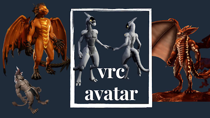 Create an attractive vrchat avatar, vrc model outfit 3d model, vtuber ...