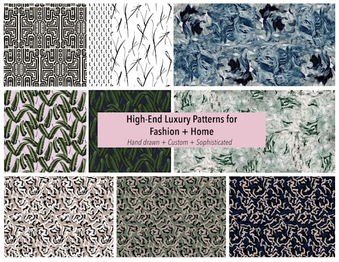 Design high end luxury seamless patterns for fashion and home by ...