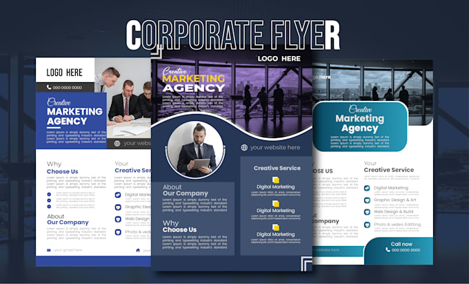 Create professional business marketing flyer design by Athikurr | Fiverr