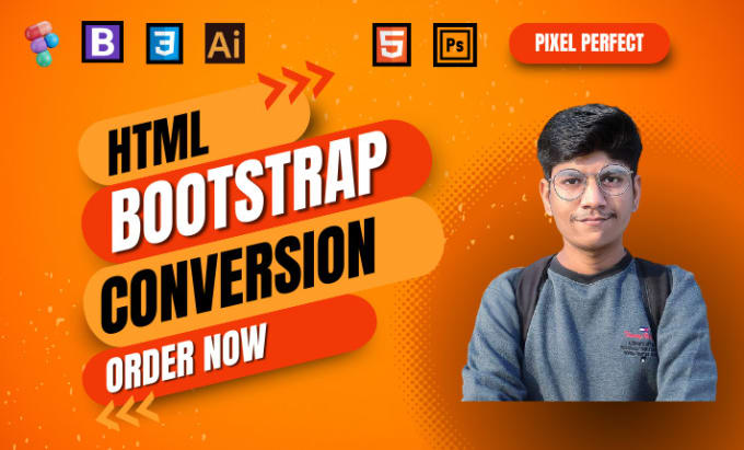 Convert figma, xd and psd responsive bootstrap 5 by M_sami_ullah | Fiverr