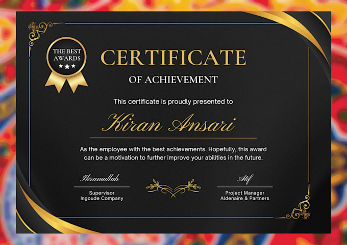 Create professional memorable certificate for your every occasion ...