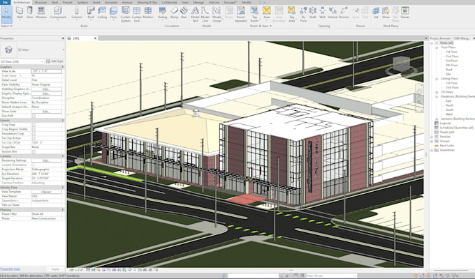 Create 3d revit bim models, cad to bim models with 3d render and ...