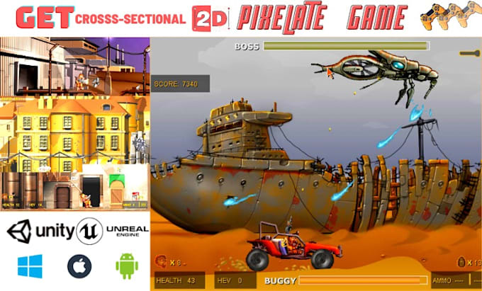 Create cross sectional 2d pixelate game of your choice by Goalsprobook ...