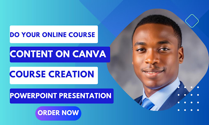 Create online course content on canva, powerpoint presentation, course ...