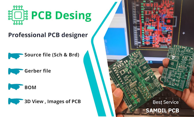 Design pcb schematic and layout using eagle or easyeda by Samdil_pcb ...