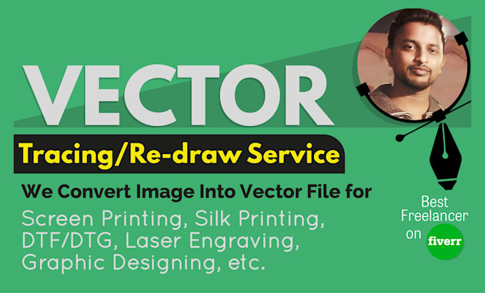 Trace or redraw your artwork into a vector by Vectorasif | Fiverr