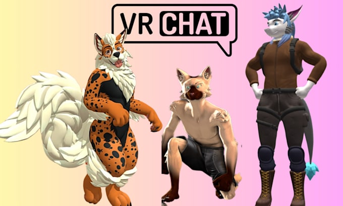 Custom 3d vrchat avatar, furry avatar, animaze ,3d fursona, furry vrc model by Samuel_dost | Fiverr