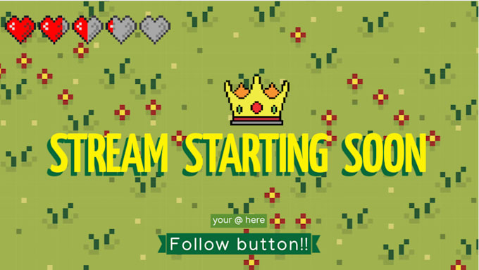 Create retro pixel art stream overlays for your stream by Artsyneso ...