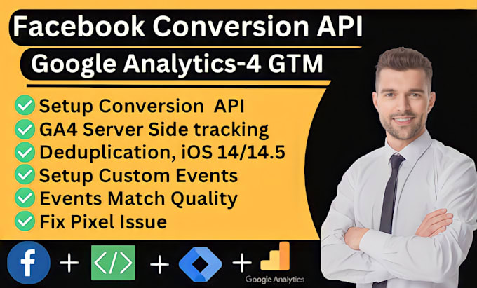 Setup facebook pixel conversion api,ga4 server side tracking by gtm,fix fb capi,