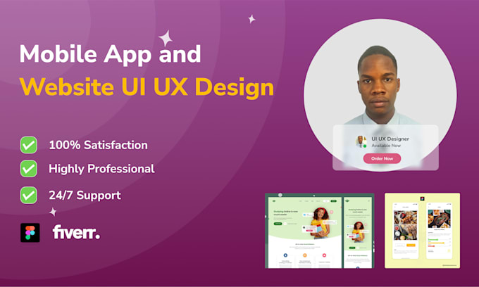 Create an innovative mobile app ui ux design using figma by Fikemi09 | Fiverr