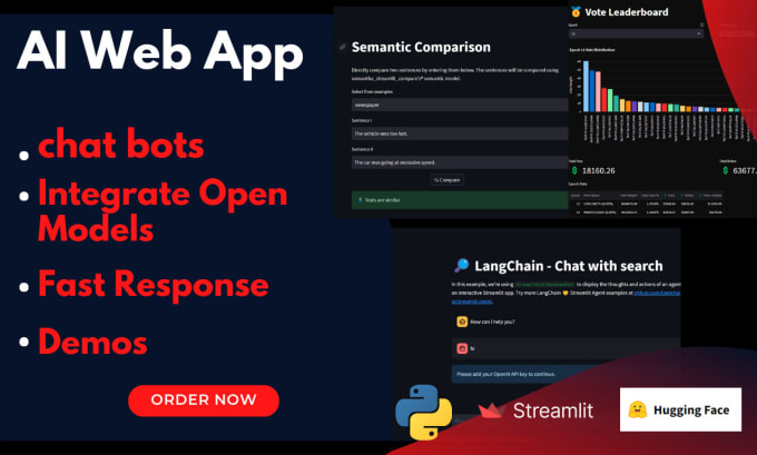 Build your ai web application using hugging models and open ai source models by Qakshay | Fiverr
