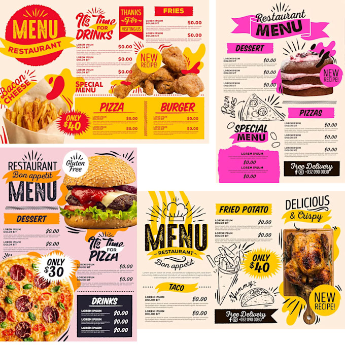 An amazing menu design, food menu, restaurant menu design by ...