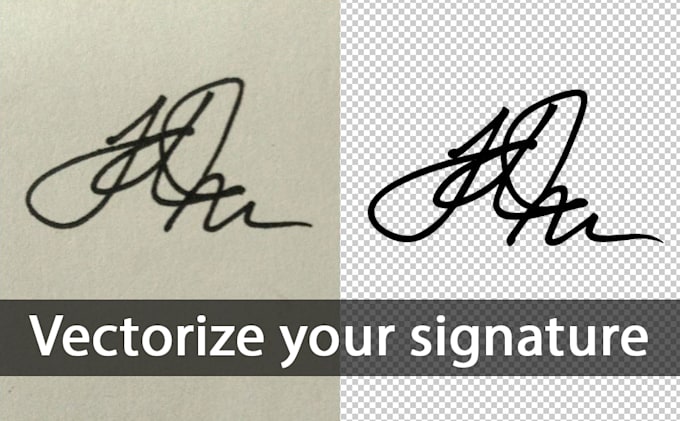 Vectorize your signature or your logo by Zentprozent | Fiverr