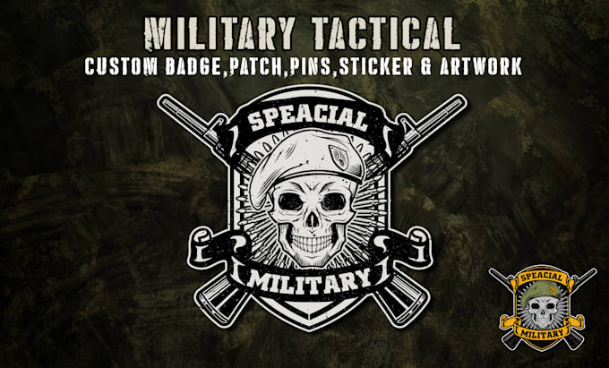 Do custom vintage, military tactical patch, and badge logo by ...