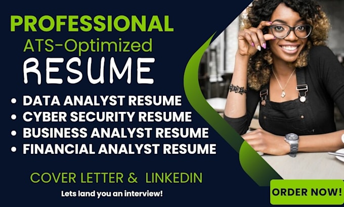 Write business analyst resume, data science, cyber security, data analyst resume by Verogod | Fiverr