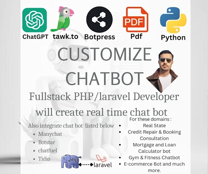 Develop chatbot using llm lang chain using open ai laravel website by ...