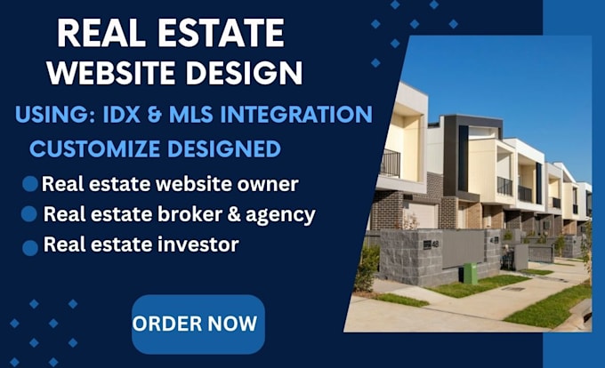 Design a custom idx mls real estate property listing website using wordpress by Ibe_designs | Fiverr