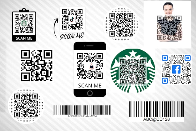 Design custom professional any qr code create 30 min by Expertrouf | Fiverr