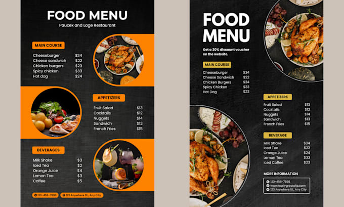 Design restaurant digital menu or animated tv screen menu by Icolorpro ...