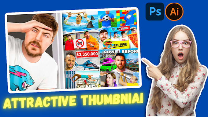 Design youtube thumbnail like mr beast by Kabeer_rajput | Fiverr