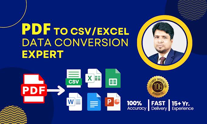 Convert pdf to csv, excel or google sheets by Ashraf_cma | Fiverr