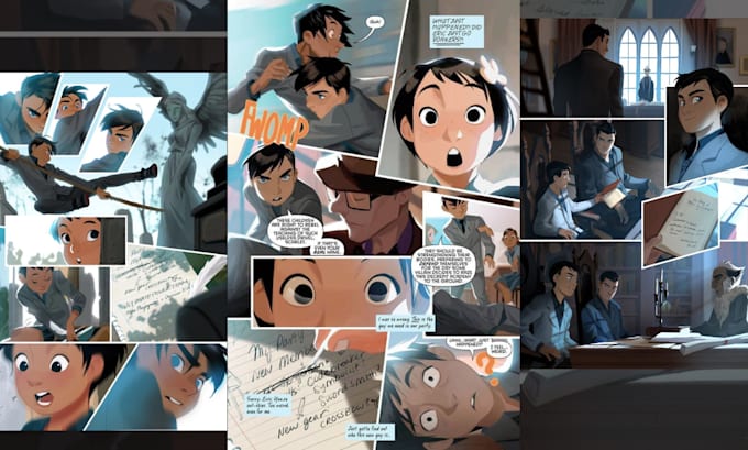 Draw best graphics novel, comic book illustration, webtoon art by Marth ...