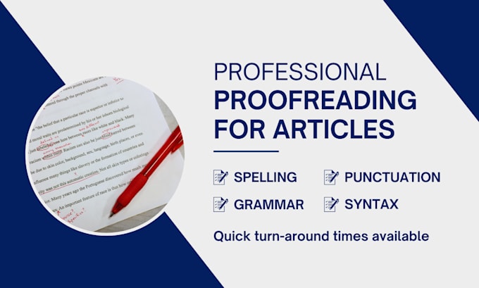 Professionally proofread your article in 24 hours by Sarah_dickinson ...
