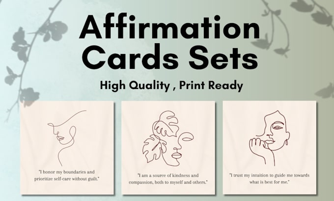 Design custom printable motivational and affirmation cards by Sumalid ...