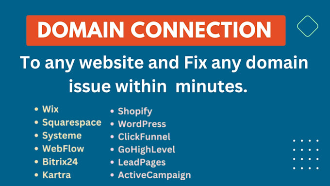 Connect domain to any website and fix any domain issue within minutes ...