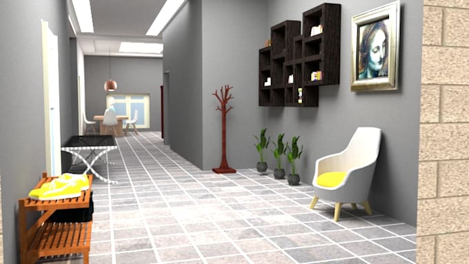 Create interior design 3d modeling with realistic rendering by ...