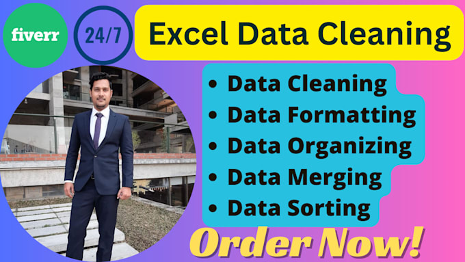 Clean, format, organize, merge, scrub, and sort excel or csv data by Rakibulhasan96 | Fiverr