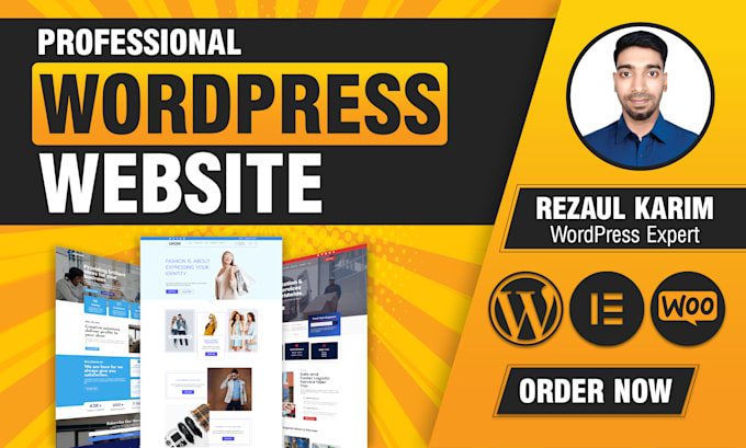 Design modern and professional responsive wordpress website design development by Rezaulredoyan ...